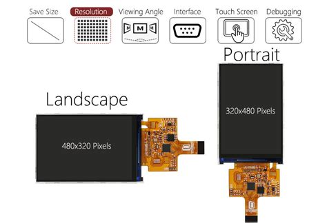 Inch X HMI Intelligent Smart UART SPI Touch IPS TFT LCD Display