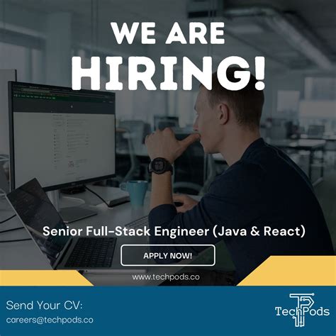 Hiring Fullstackengineer React Java Techpods Techpods