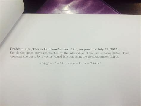 Solved Problem This Is Problem Sect Assigned Chegg Com