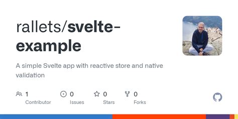 GitHub Rallets Svelte Example A Simple Svelte App With Reactive