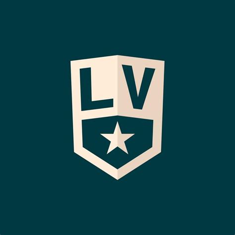 Initial Lv Logo Star Shield Symbol With Simple Design 27521803 Vector Art At Vecteezy