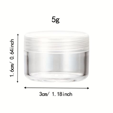 10pcs Small Round Sample Containers With Lids Cosmetic Jars Makeup