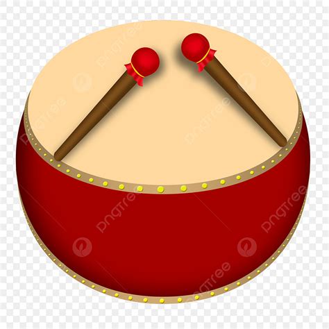 붉은 길한 악기 일러스트 북 드럼 클립 아트 소가죽 북 기운찬 Png 일러스트 및 Psd 이미지 무료 다운로드 Pngtree