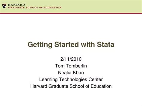 Ppt Getting Started With Stata Powerpoint Presentation Free Download Id 3729842