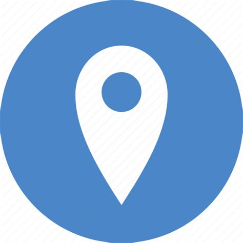 Address Blue Circle Location Map Marker Navigation Icon Download On Iconfinder