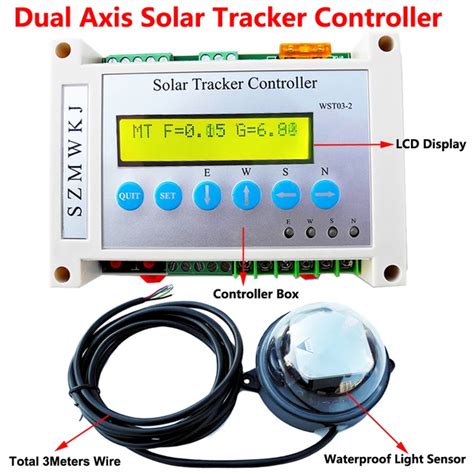 Dc 1224v Dual Axis Solar Tracking Tracker Electronic Controller For Pv Solar Panel System Sun
