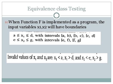 Unit 2 Functional Testing Boundary Value Testing Equivalence