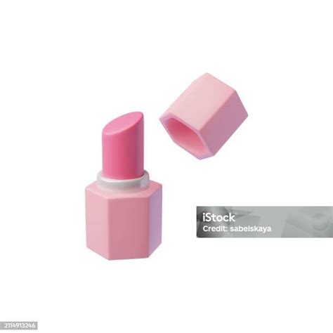 밝은 열린 핑크 립스틱 3d 스타일 벡터 일러스트 레이 션 0명에 대한 스톡 벡터 아트 및 기타 이미지 0명 3차원 형태