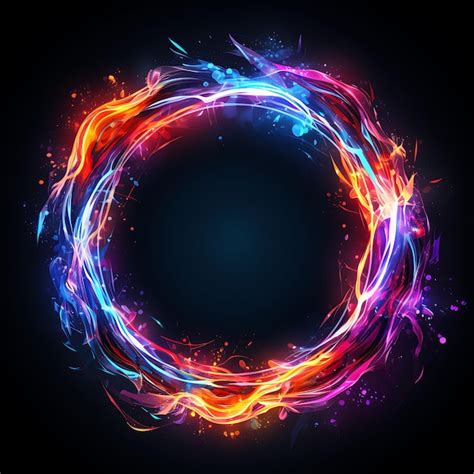 Premium Photo Energy Flow Earth Hour Frame Frame Designed With Flowing Lin Clipart Captivating