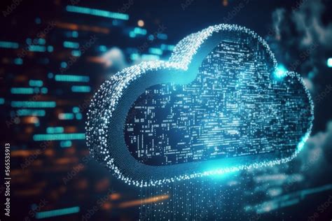 Abstract Illustration Of Cloud Architecture Platform Internet Infrastructure Concept Abstract