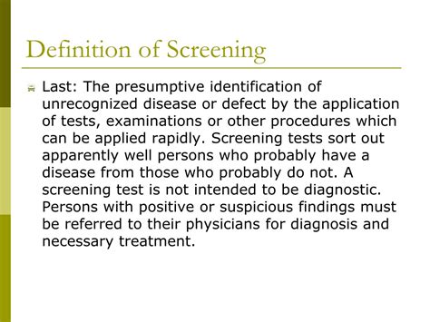 Ppt Evaluating Screening Programs In Health Powerpoint Presentation Free Download Id 9424866