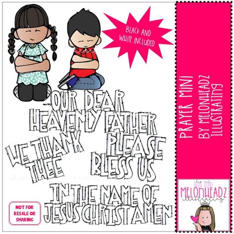 Prayer Clipart Mini Lds Etsy