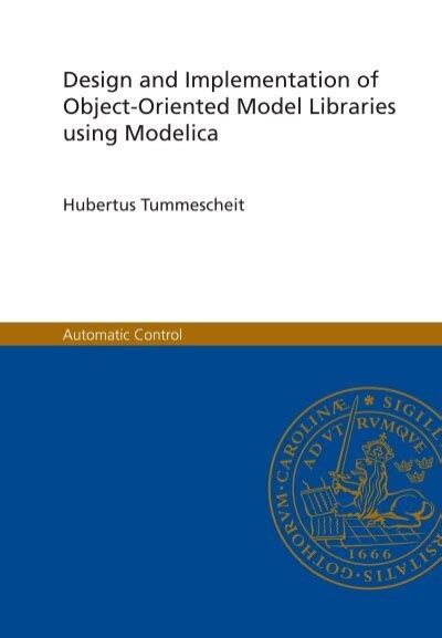 Design And Implementation Of Object Oriented Automatic Control
