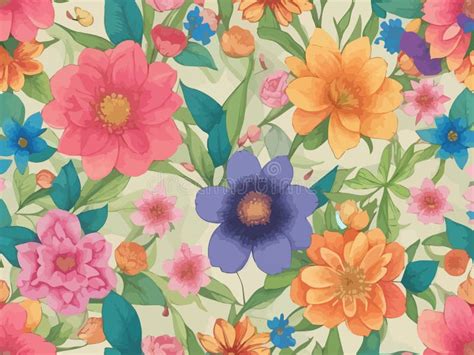 A Mesmerizing Display Of Abstract Floral Patterns Stock Illustration