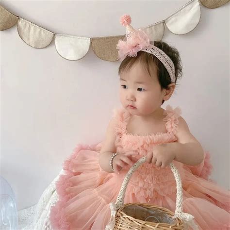 Badu Bg Шапка за момиче за рожден ден Бебешка лента за коса Малка корона с пайети Шапка за