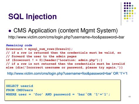 Ppt Sql Injection Cross Site Scripting Powerpoint Presentation Free
