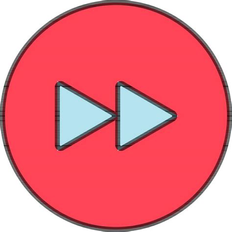 Forward Play Skip Button Icon In Blue And Red Color 24460297 Vector