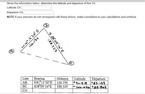 Solved Given The Information Below Determine The Latitude