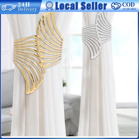 Alloy Curtain Tie Ring Clip Sayap Tpye Pengikat Langsir Tali Curtain Tieback Office Home Decor