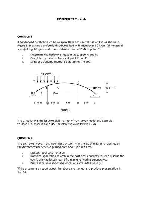 SOLUTION Pinned Arch Calculation Studypool