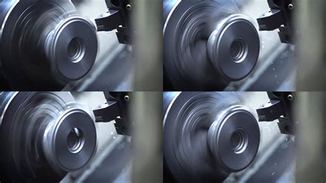 高精度cnc加工中心，cnc车床加工，操作员在工业中加工汽车样品零件 视频素材下载 编号 9792674 光厂 Vj师网