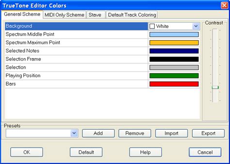 color settings