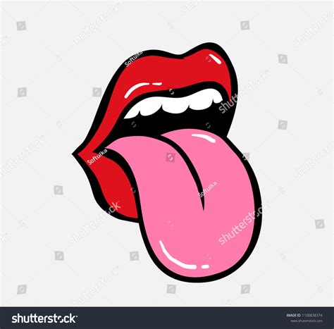 Cartoon Lips And Tongue At Zoe Walker Blog