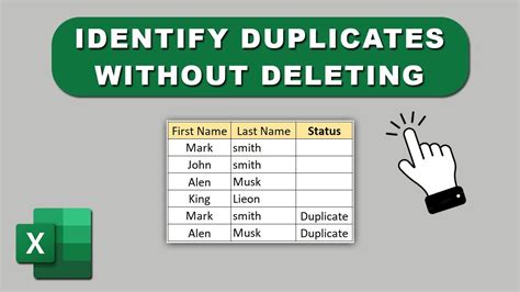 How To Identify Duplicates In Excel Without Deleting Youtube
