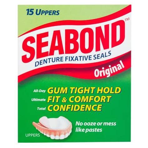 Seabond Denture Fixative Seals Original 15 Uppers Nakosite