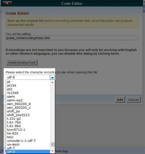 Character Encoding And The Cpanel File Manager Web Hosting Hub