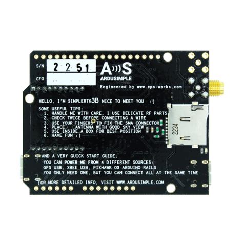 Gps Rtk Module Ardusimple Simplertk3b Pro Without Pins Description