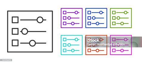 흰색 배경에 격리 된 검은 줄 자동차 설정 아이콘 자동 정비사 서비스 수리 서비스 자동 정비사 유지 보수 기호입니다 다채로운 아이콘을 설정합니다 벡터 일러스트레이션 교통