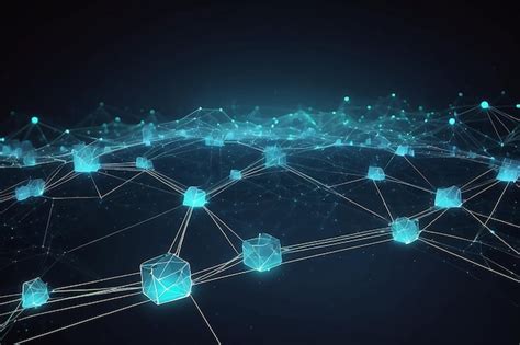 Premium Photo Abstract Blockchain Network Background Stock Illustration