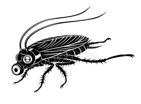 Black Cockroach In Gas Mask Stock Vector Illustration Of Emblem