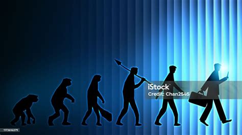 미래의 진화는 직원의 노동을 사물의 인터넷으로 바꾸어 Ai 로봇 컴퓨터 인간을 대체하는 기술 변환 디지털 혁신 세대는 사업가 의 일자리를 방해 5g에 대한 스톡 벡터 아트