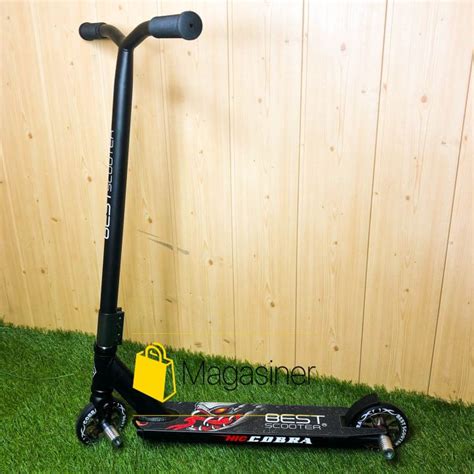 Самокат для трюков Best Scooter колеса алюминий 110 мм с пегами (черный)