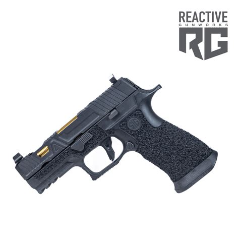 Agency Arms Sig P320 Ported Exa Black Halftone Tin Reactive Gunworks Reactive Gunworks
