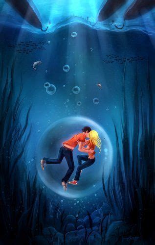 Percy Jackson And Annabeth Chase Fan Art Underwater Kiss Percy