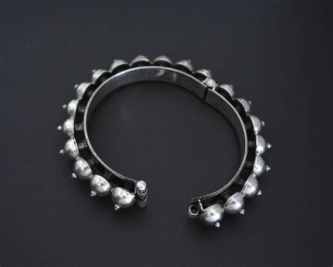 Indian Silver Bracelet Hinged Small Medium Cosmic Norbu