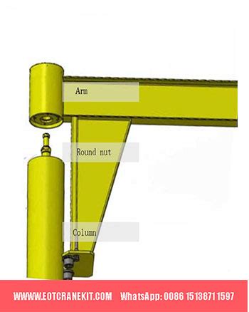 Pillar Jib Crane Installation And Floor Foundation Construction Overhead Travelling Crane