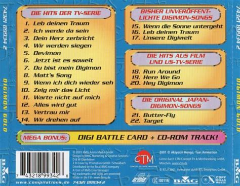 Cd Original Sigilat Various Artist ‎ Digimon Gold Audioweb