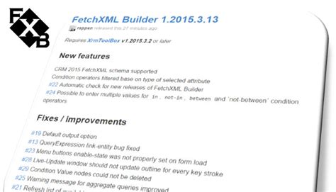 Fetchxml Builder Update