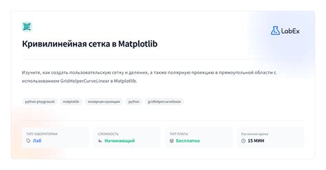 Пользовательская сетка и полярная проекция в Matplotlib Labex