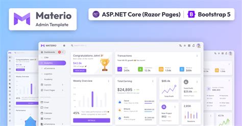 Materio Aspnet Core Admin Template Razor Pages