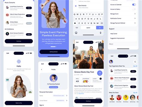 Eventra Event Ticket Mobile App Design Template Components By