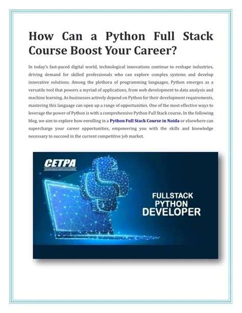 Ppt How Can A Python Full Stack Course Boost Your Career Powerpoint Presentation Id 13006956