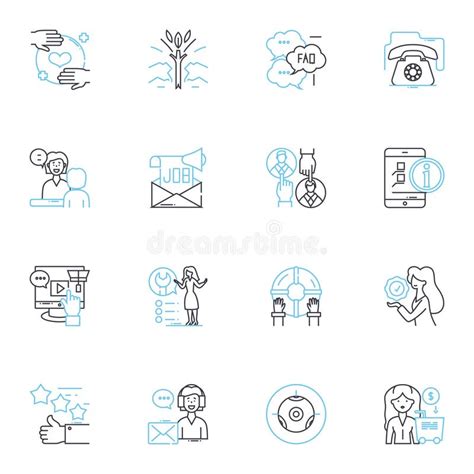 Shopper Affinity Linear Icons Set Loyalty Preference Attachment