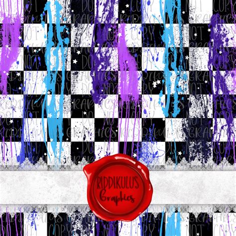 Galaxy Checkered Splatter Riddikulusgraphics