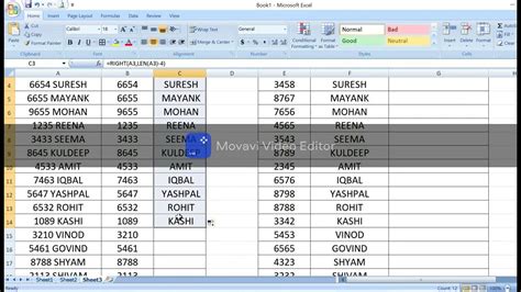 Excel Me Ek Hi Cell Me Numbers Ke Saath Charactors Ko Alag Alag Kaise Karen Youtube