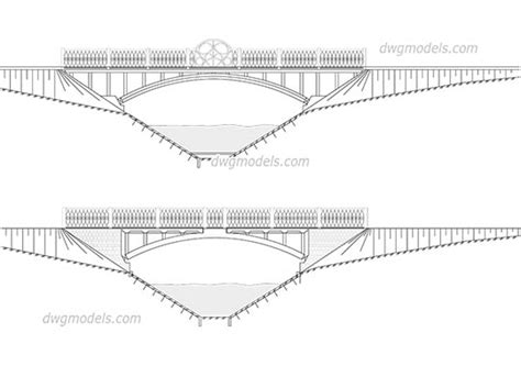 Rcc Bridge Structure Detail Plan And Elevation 2d View Cad Block Layout